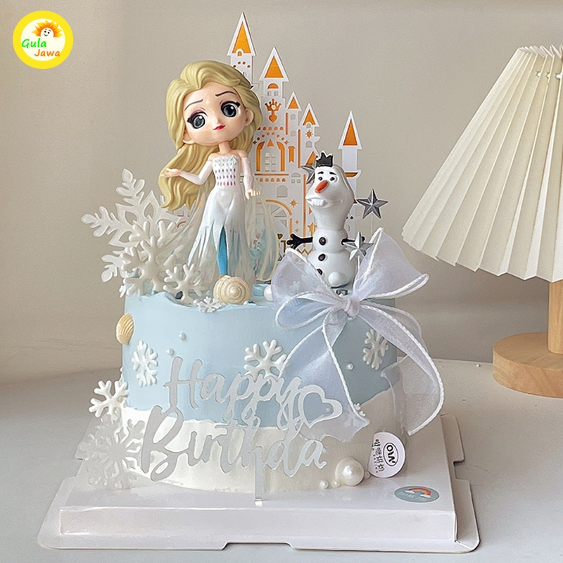 Cake Topper Princess Elsa Anna Olaf Cake Topper Decoration Princess ...