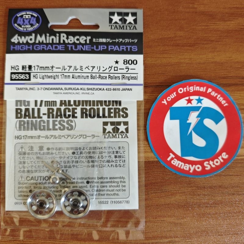 Tamiya 95563 HG Lightweight 17mm Aluminum Rollers (Ringless) Original ...