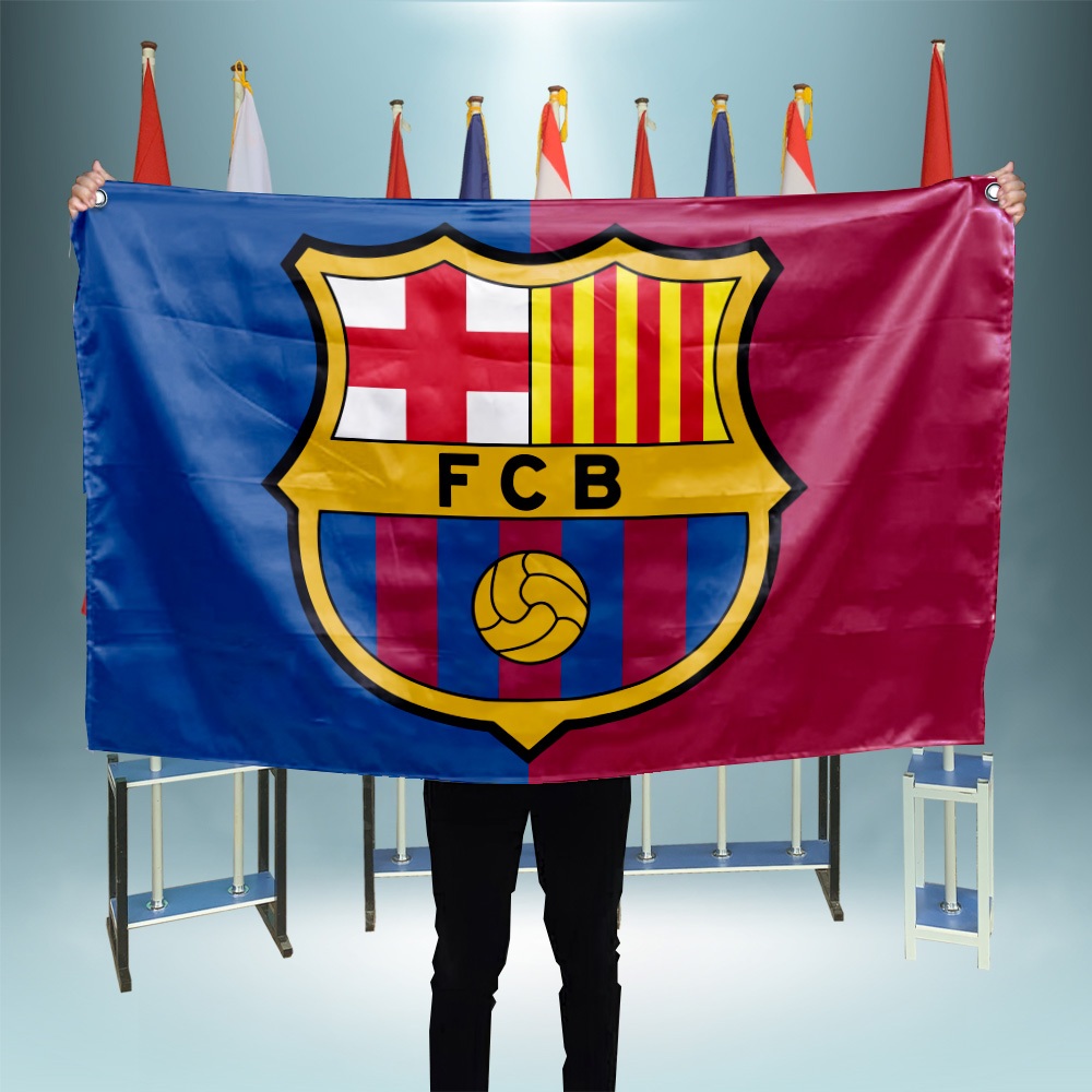 Barcelona FC Flag Cloth Poster Wall Decor Barcelona Wall display Satin ...