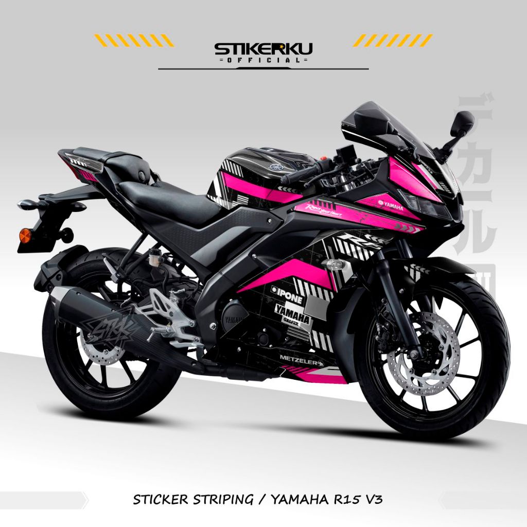 Striping Semifull R15 V3/motif 3/ Sticker/Sticker/Stock Decals/Semifull ...