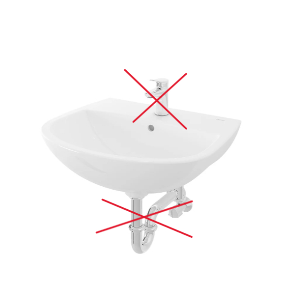 Toto LW247CJ Sink BODY ONLY Wall Hung Lavatory 1 Tap Hole | Shopee Malaysia