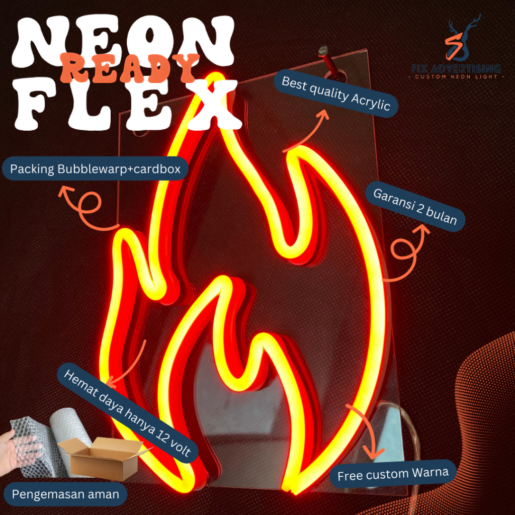 Neon flex Fire READY (20Cm) | Shopee Malaysia