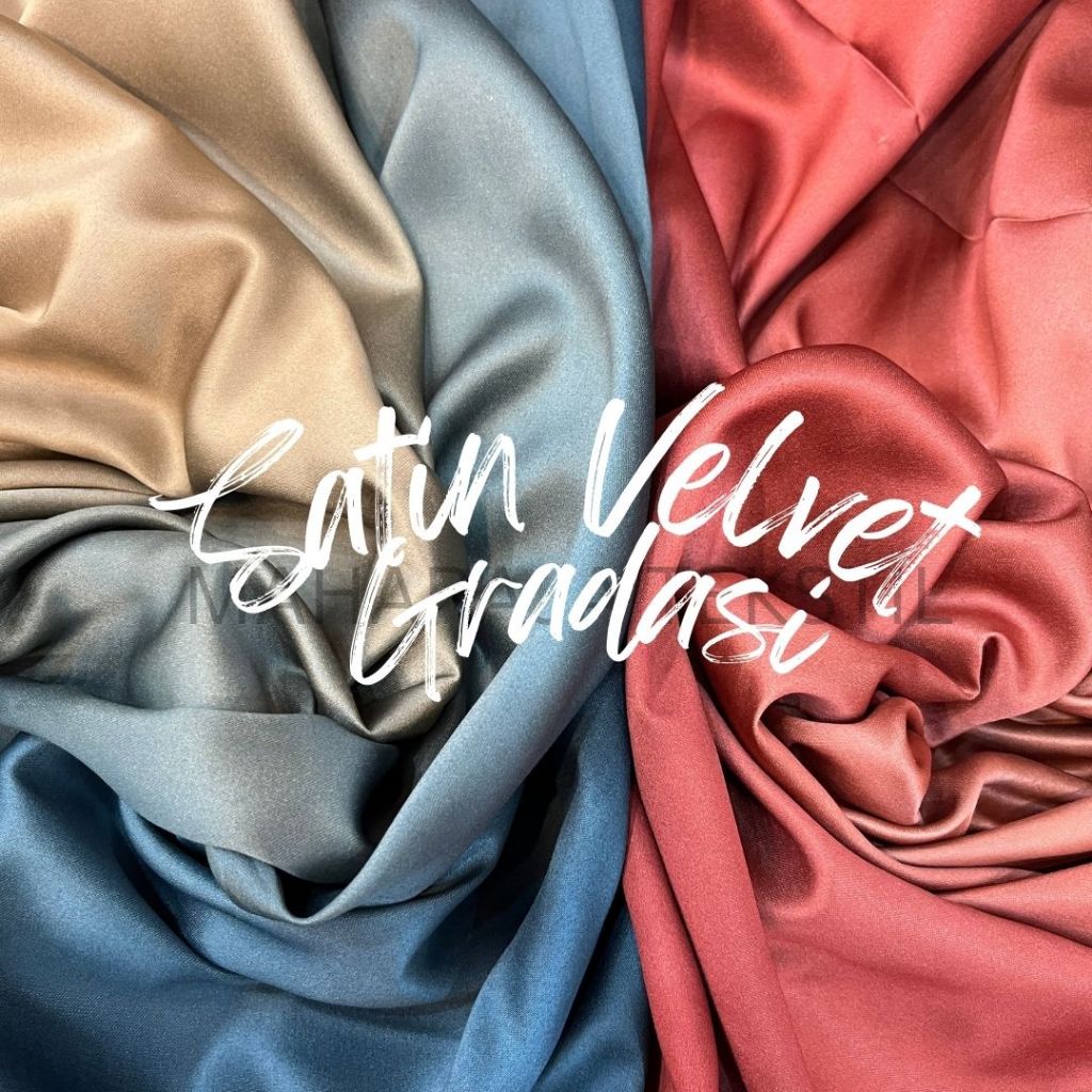 Satin Velvet Gradation/Silk Ombre Premium/Sateen Inner Kebaya ...