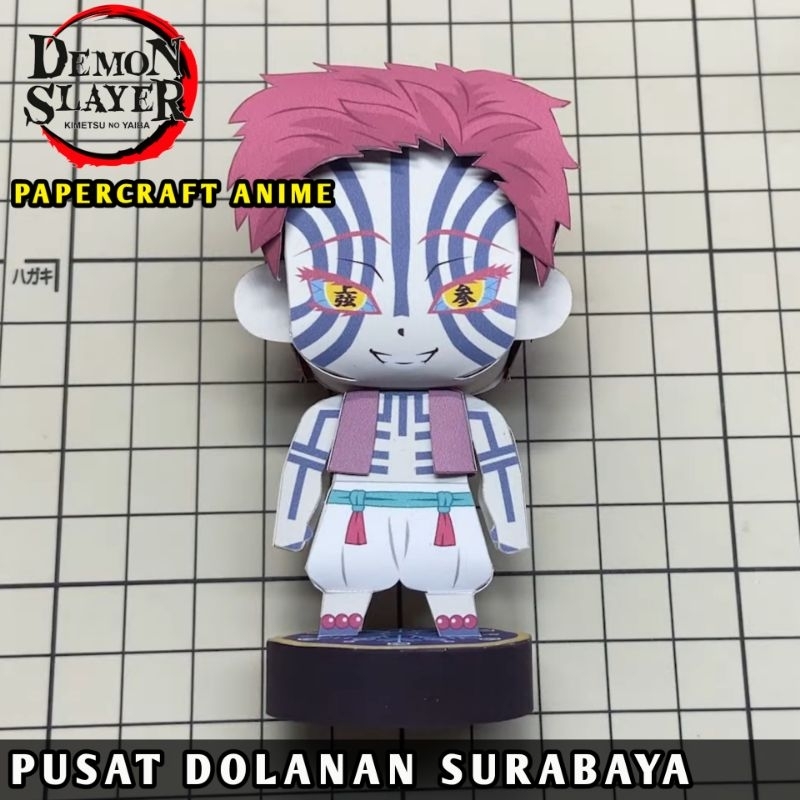 Demon SLAYER Papercraft anime figure kimetsu no yaiba devil 12 months ...