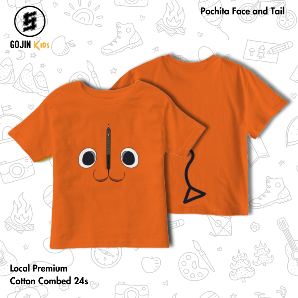 Gojin Kids Series Children's T-shirt - Chainsaw Man Pochita - Cotton ...
