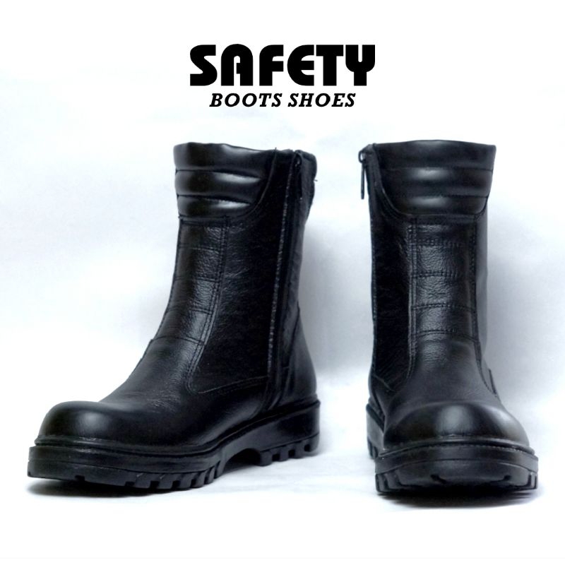 Safety boots Kings Project full Leather Rubber Sole Iron Toe | Shopee ...