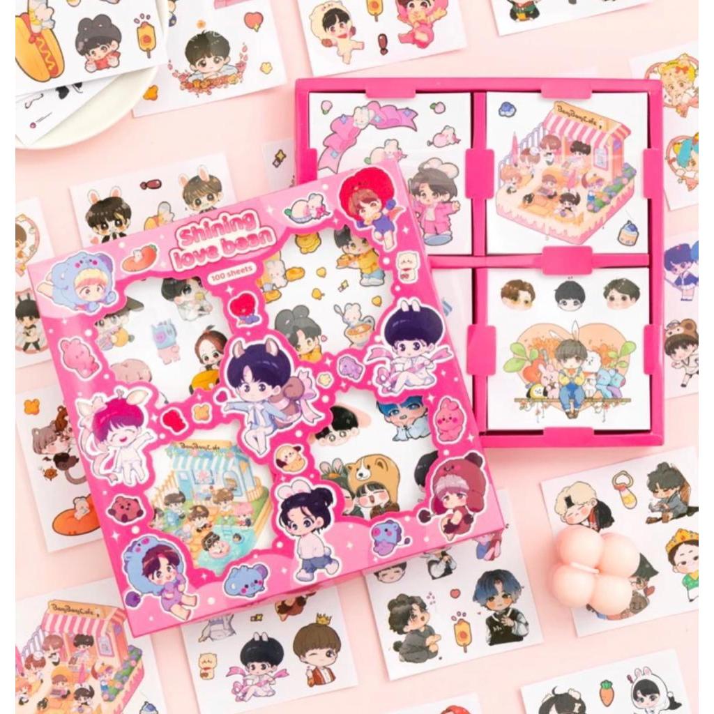 (1 Set = 10 SHEETS) FANCY STICKER / AESTHETIC JOURNAL STICKER / AESTIC ...