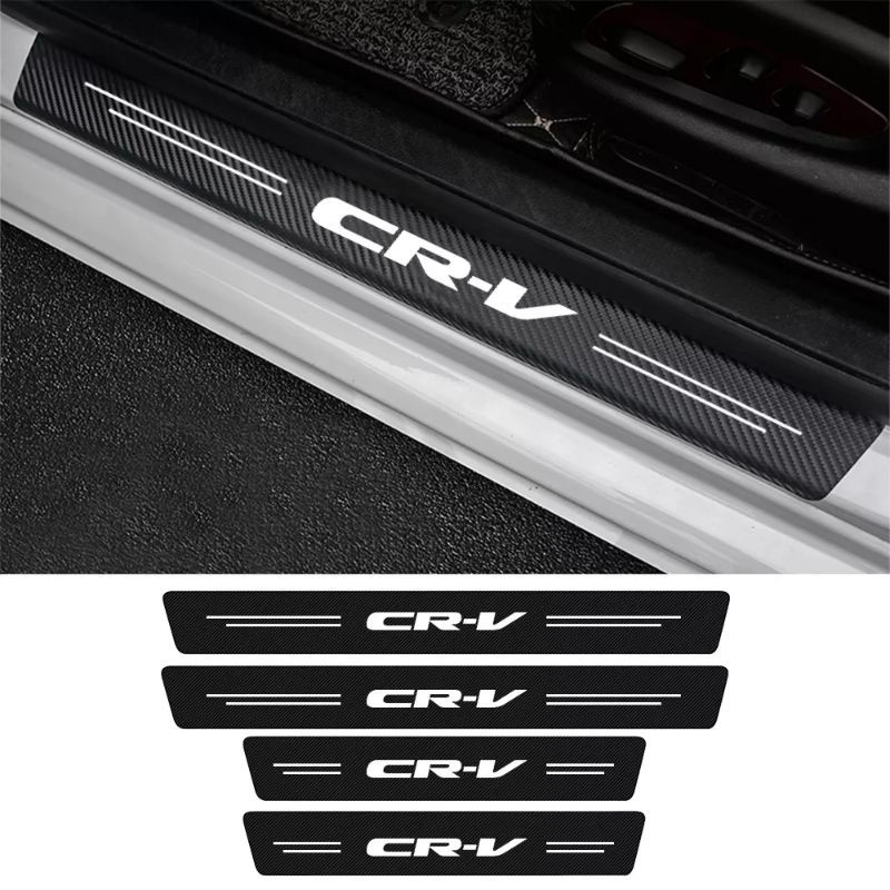 3d Carbon kabon Sticker Car Door Safety Step Sticker honda crv 4pcs ...