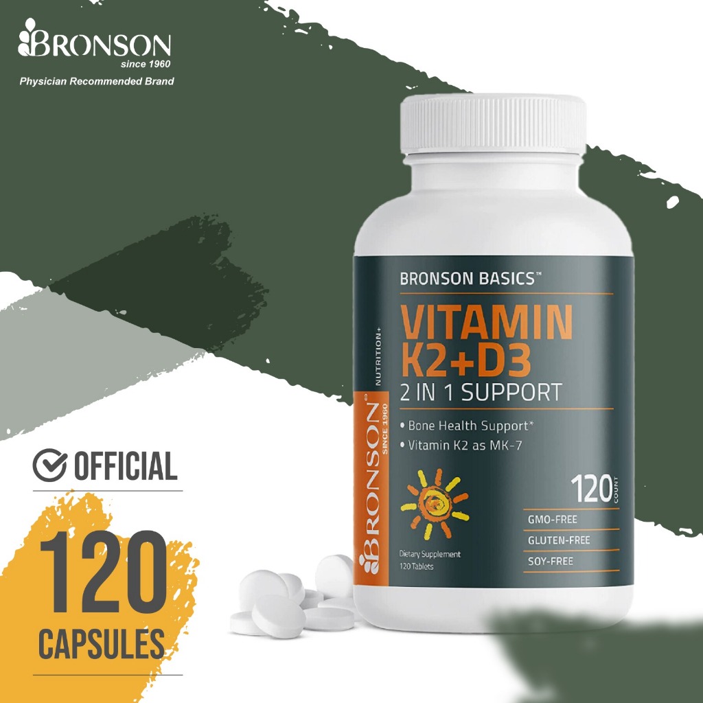 Bronson K2 D3 | Bronson Vitamin K2 D3 5000 IU | 120 tabs | Bronson D3 ...