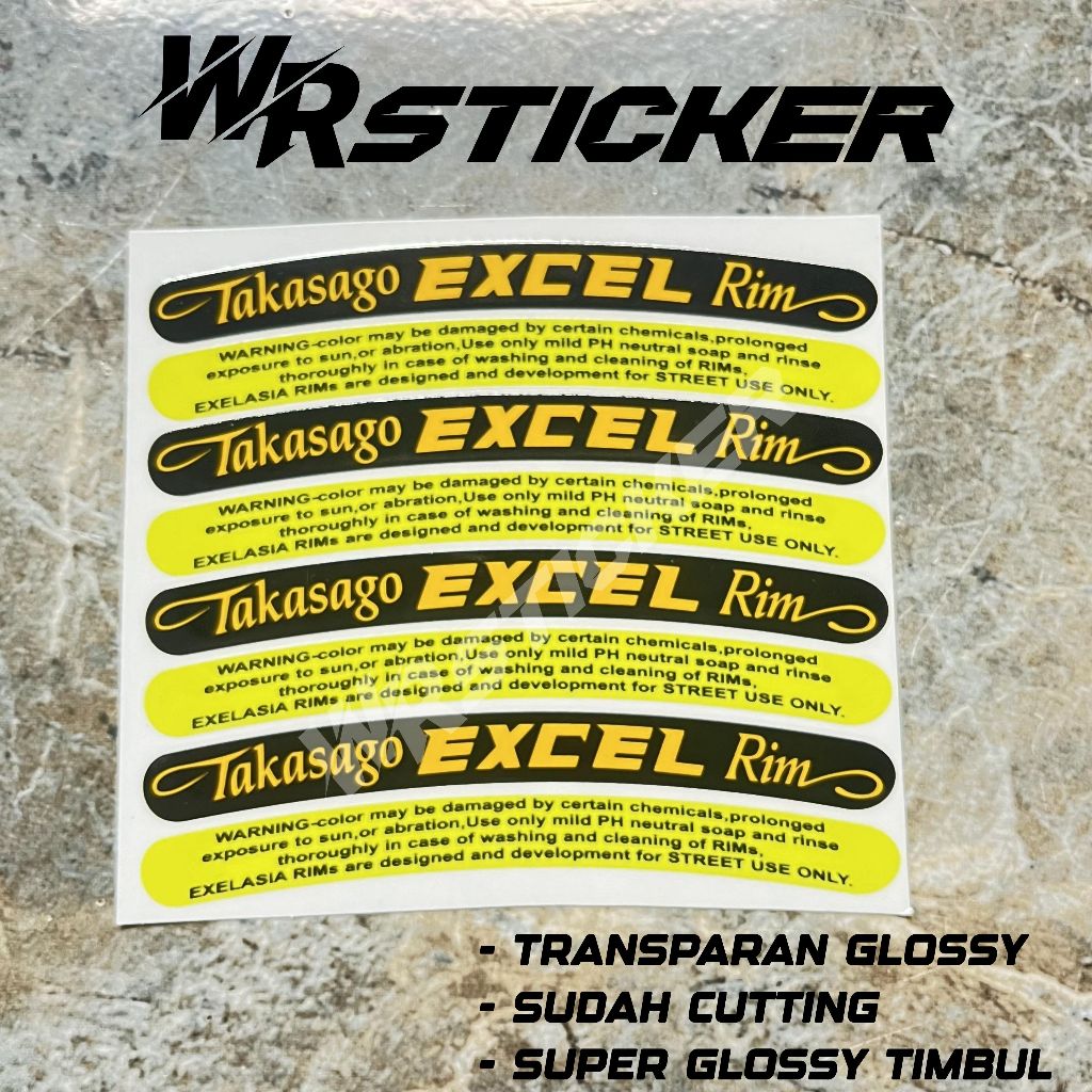 Sticker Takasago Excel Rim Asia Print Sticker List Of Takasago Rims ...