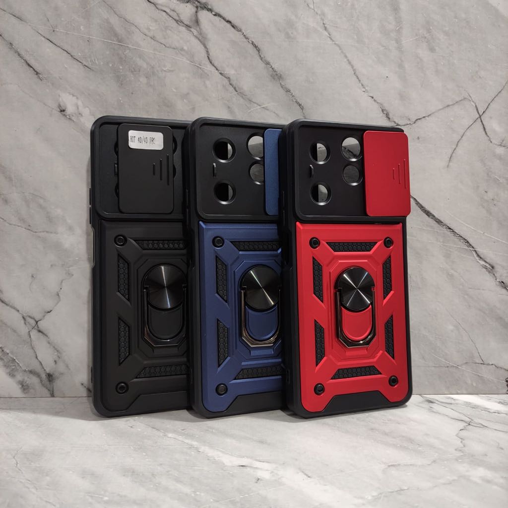 Case Armor Transformer Slide+Ring Infinix Hot 40 Hot 40 Pro Hot 20 5G ...