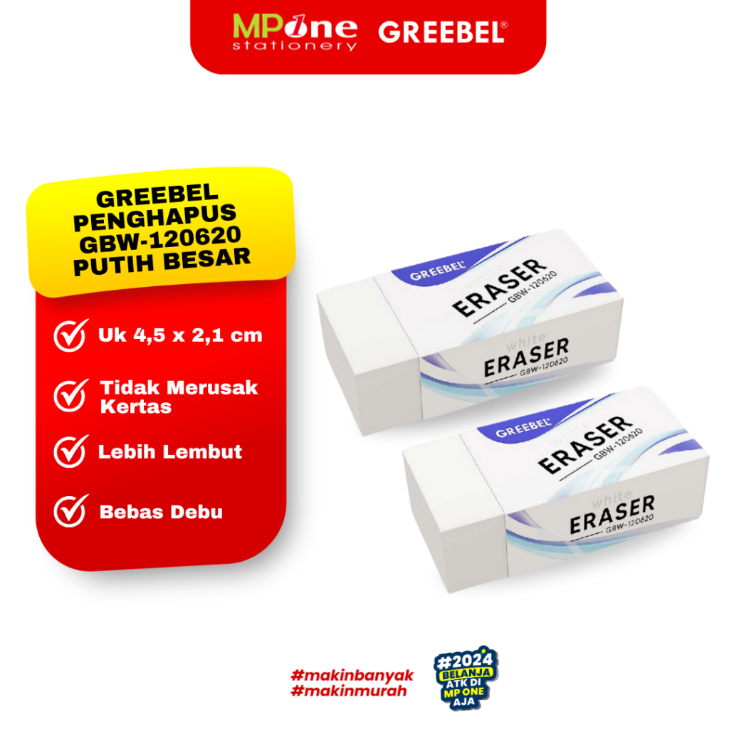PUTIH Greebel Large White Eraser GBW-120620 / White Eraser GBW-120620 ...