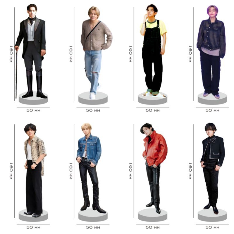 Bts KIM TAEHYUNG V ACRYLIC STAND/STANDEE ACRYLIC KPOP MEMBER BOYS BAND ...