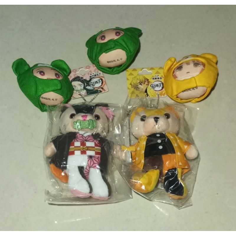 GANTUNGAN Demon Slayer Kimetsu No Yaiba Plush Keychain Doll Anizukin ...