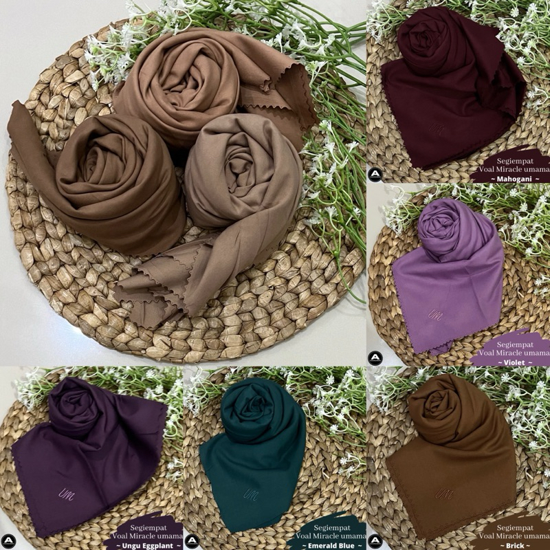 Hijab VOAL MIRACLE PLAIN UMAMA LASER CUT PART 2 | Shopee Malaysia