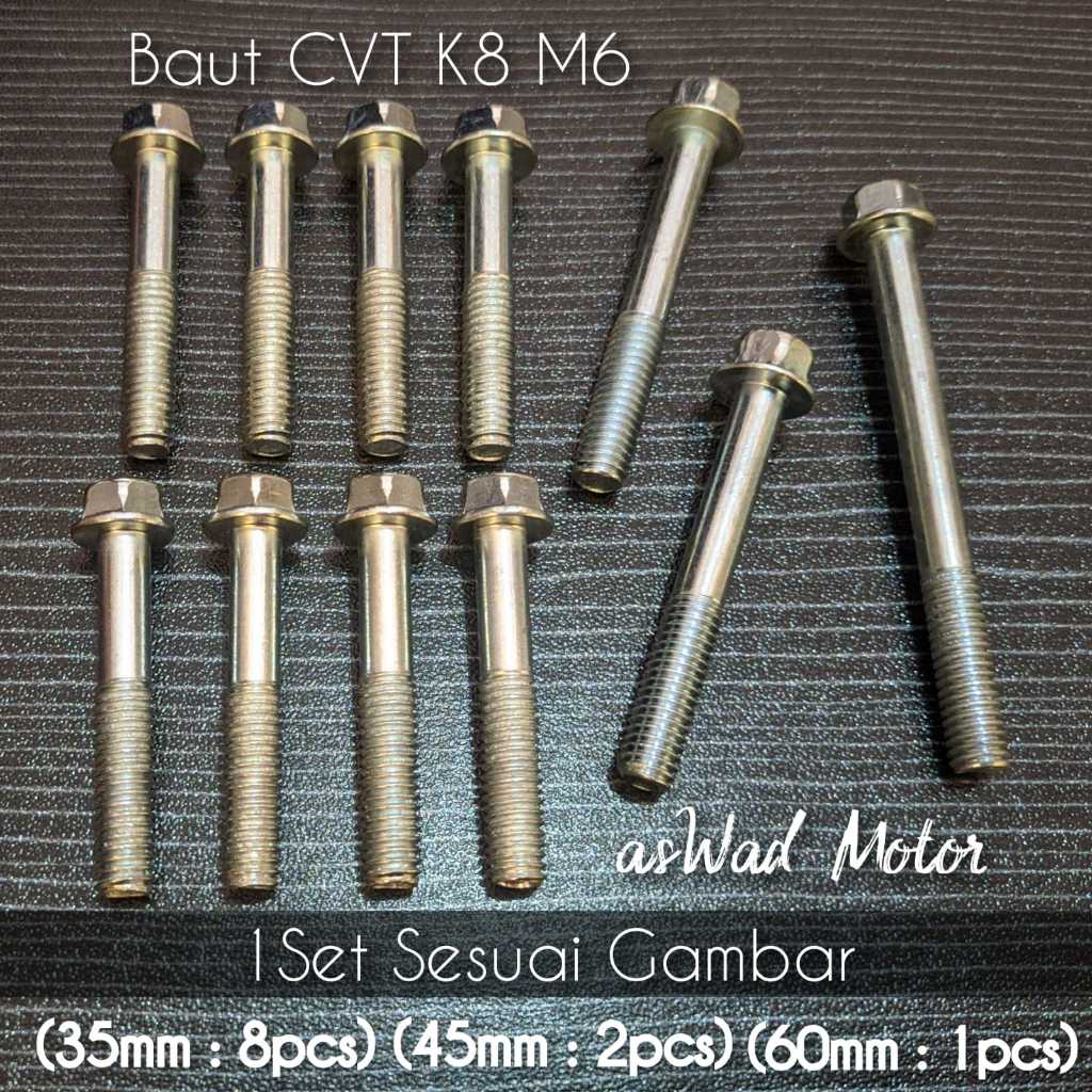 (1SET) Yamaha FINO NEW CVT BLOCK BOLTS T8 KEY / MOTORCYCLE CVT TUB BOLT ...