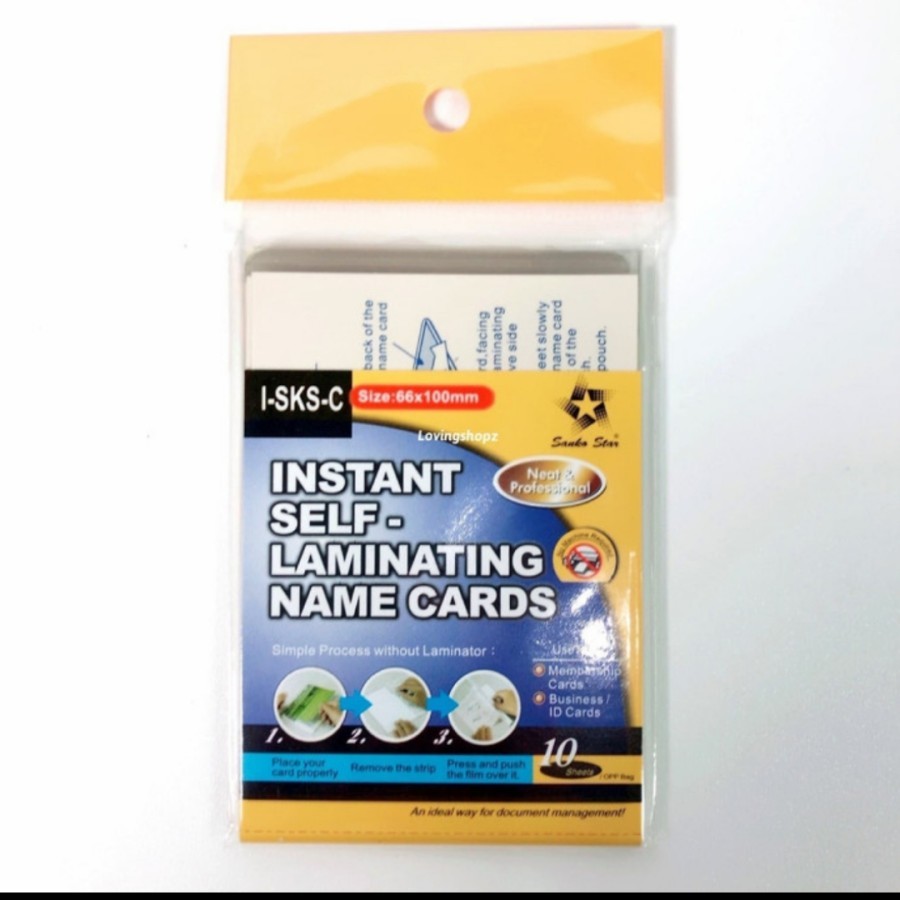 MESIN Instant SELF laminating name card plastic laminating card without ...
