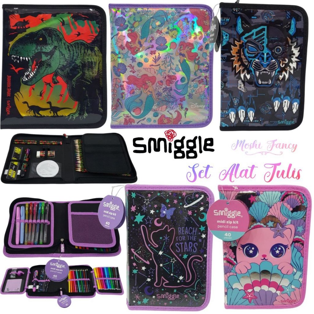 Smiggle Midi Zip Kit Stationary Gift Set Mermaid/Pencil Case Set ...