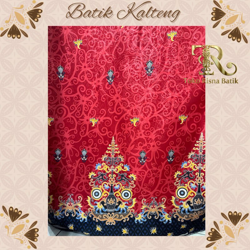 Central Kalimantan Batik Fabric Premium Embossed Material | Shopee Malaysia