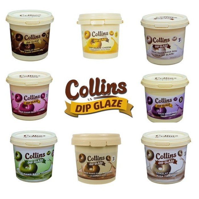 Collins Dip Glaze 1kg Choco Crunchy All Variant Banana Donut Cake ...