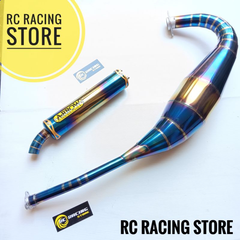 Exhaust 2 Stroke Arrow BlueGold Ninja 150 rr - Ninja R - Ninja SS ...