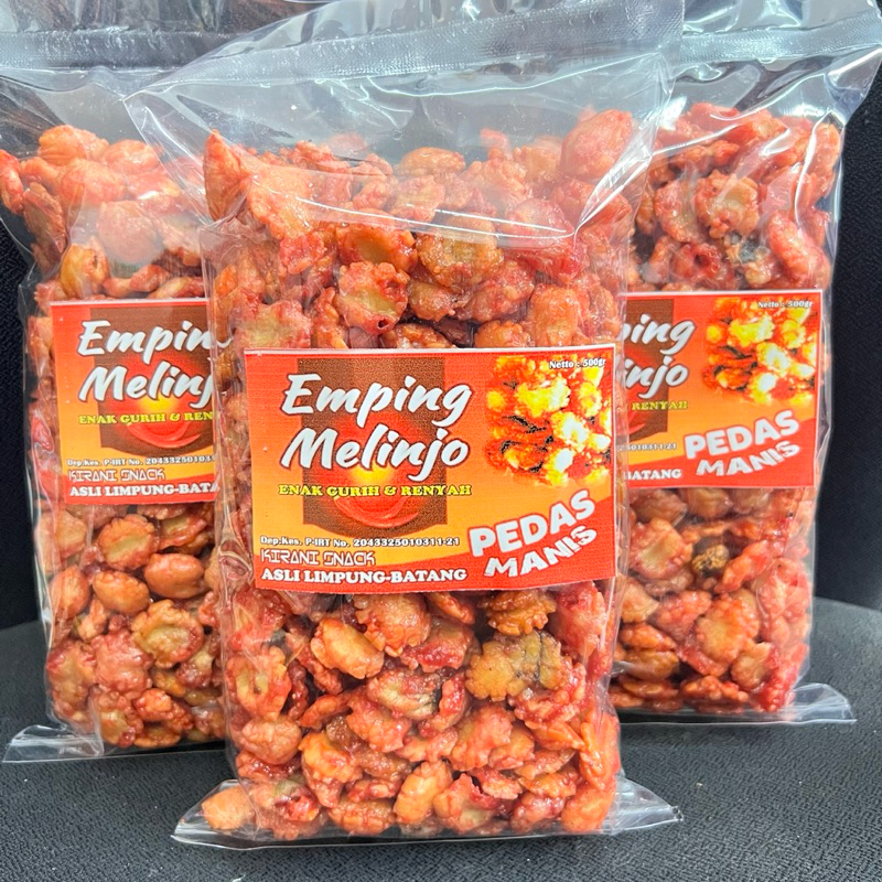 SWEET AND SPICY MELINJO EMPING 500GR COOKED 100% ORIGINAL PRODUCTION ...