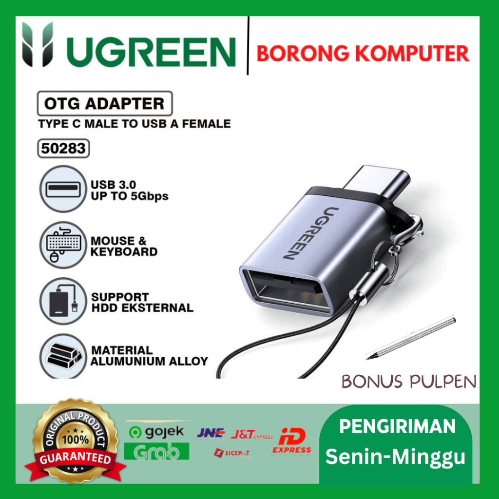 Ugreen 50283 OTG Type-C Male to USB 3.0 Female Converter Adapter ...