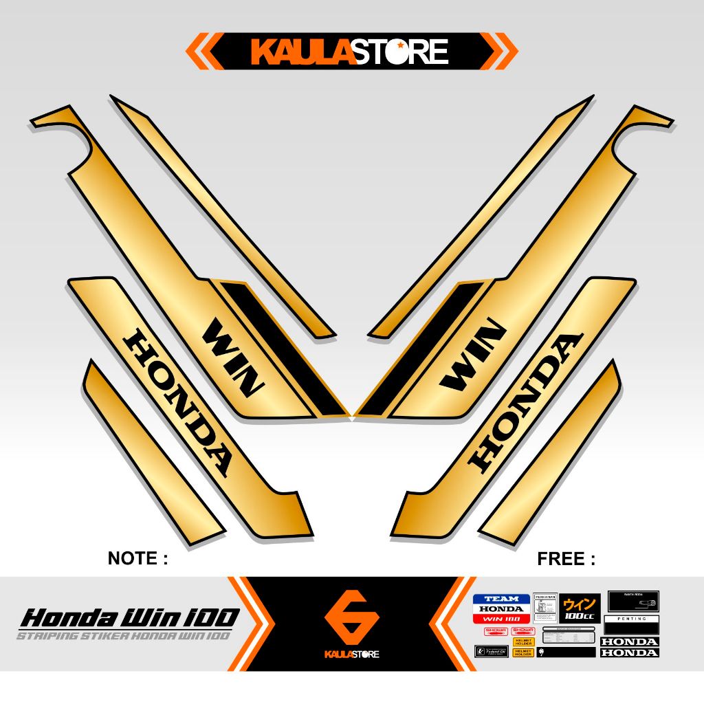 Striping HONDA WIN/MOTIF 9/STICKER WIN 100/STICKER Variation WIN 100 ...