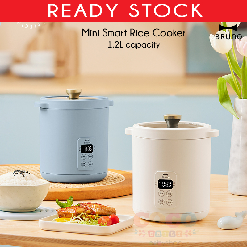 Bruno BZK-D02 Japan Smart Mini Rice Cooker Multi-functional 1.2L Ready ...