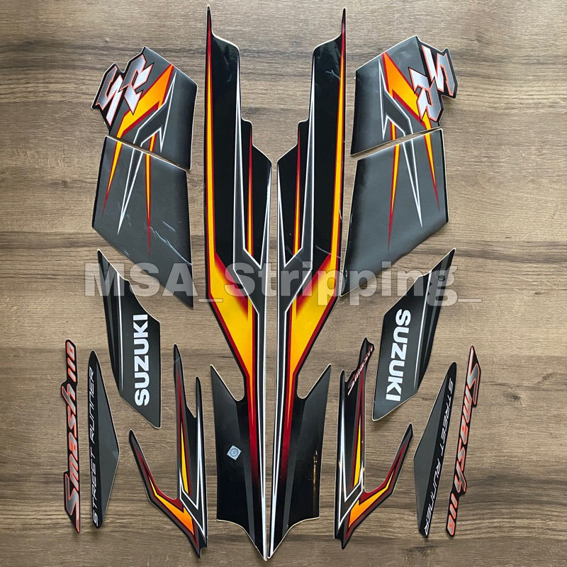 HITAM Striping strip sticker lis polet suzuki smash 110 sr Th.2007 2008 ...