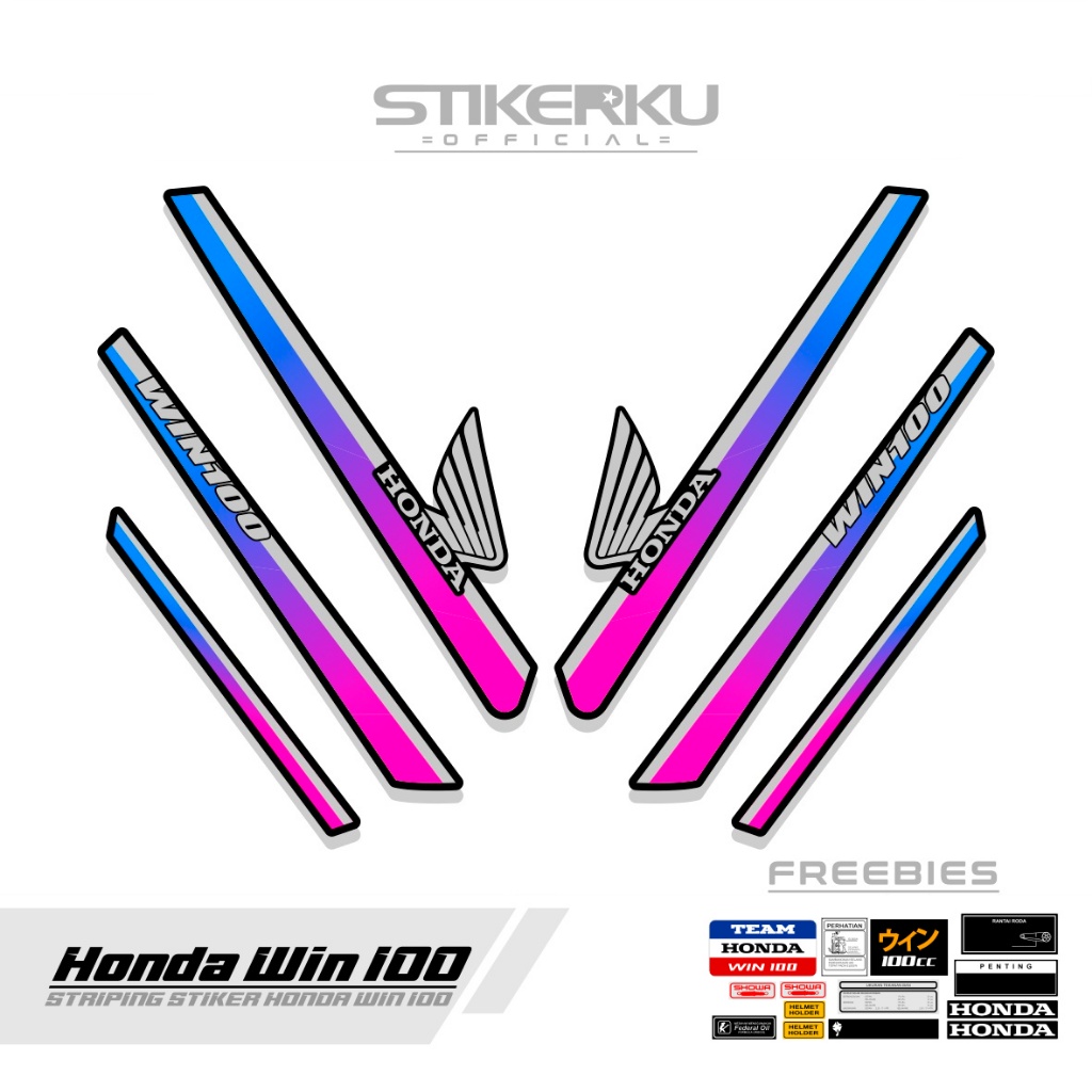 Striping HONDA WIN/MOTIF 130/STICKER WIN 100/STICKER Variation WIN 100 ...
