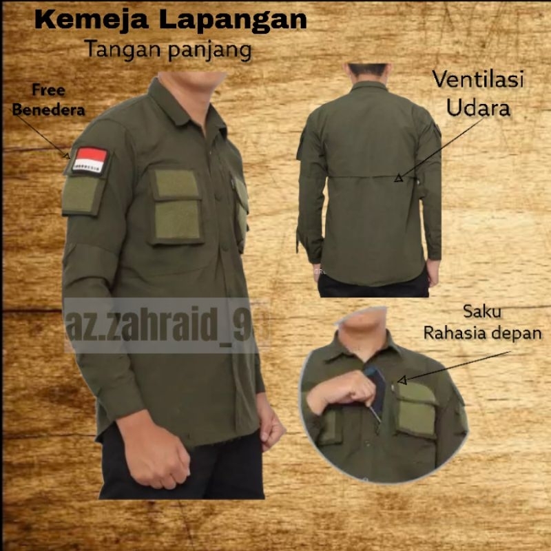 KEMEJA Free FLAG PDL field shirt | Men's outdoor shirt | Women's shirt ...
