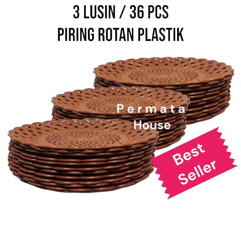 3 DOZEN / 36 Pcs Plastic Rattan Plates | Woven rattan plate | Shopee ...