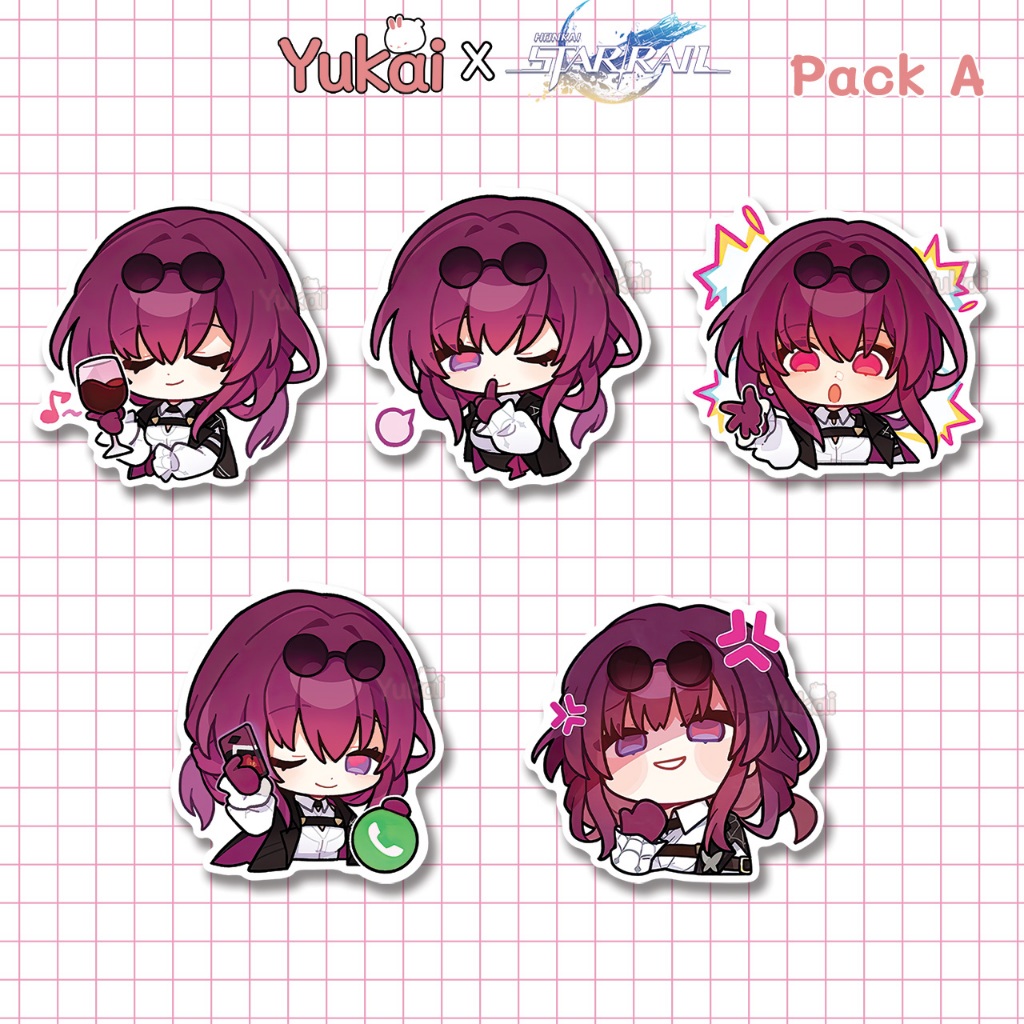 Premium Kafka Honkai Star Rail (HSR) Pack Stickers, Waterproof Anime ...