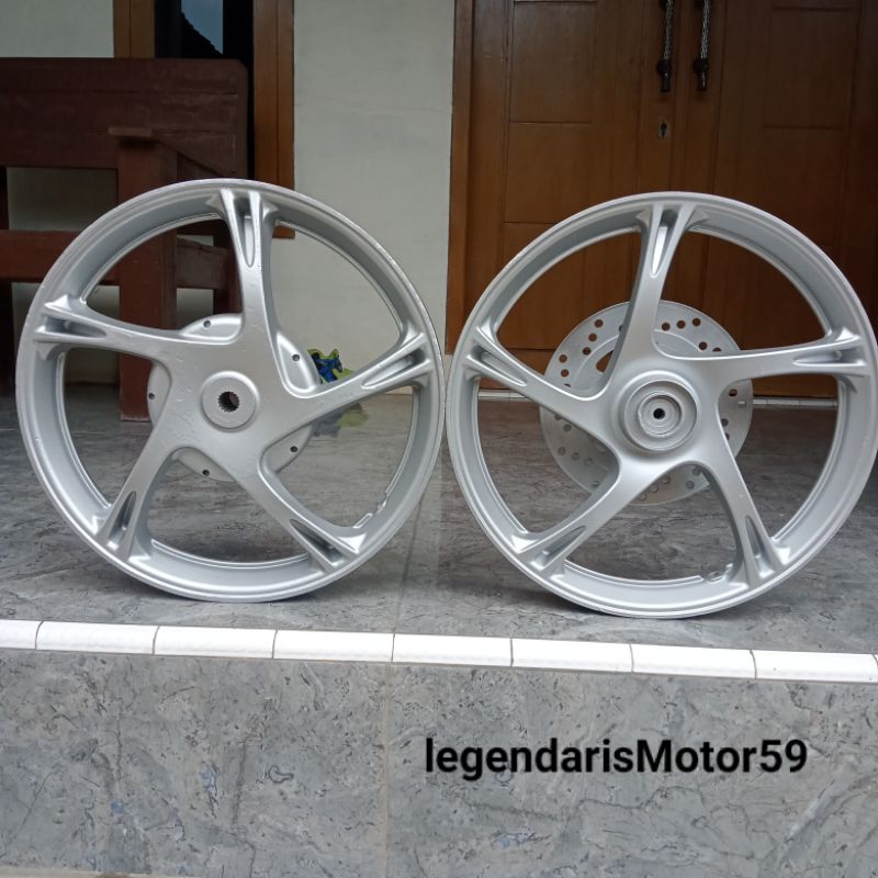 Front And Rear Rims silver Mio sporty Mio smile original | Shopee Malaysia