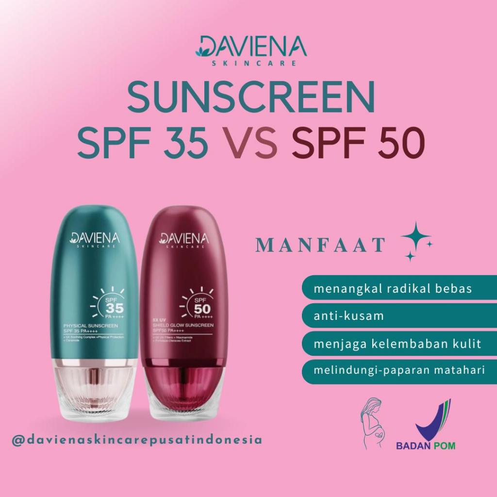 Daviena SKINCARE | Physical SUNSCREEN SPF 35 PA++++ | Spf 50 PA++++ UV ...