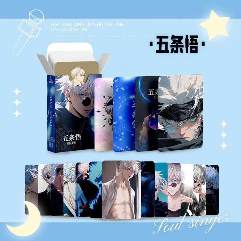 Ready [1 box Contains 55pcs] Photocard Lomo Card Satoru Gojo Anime ...