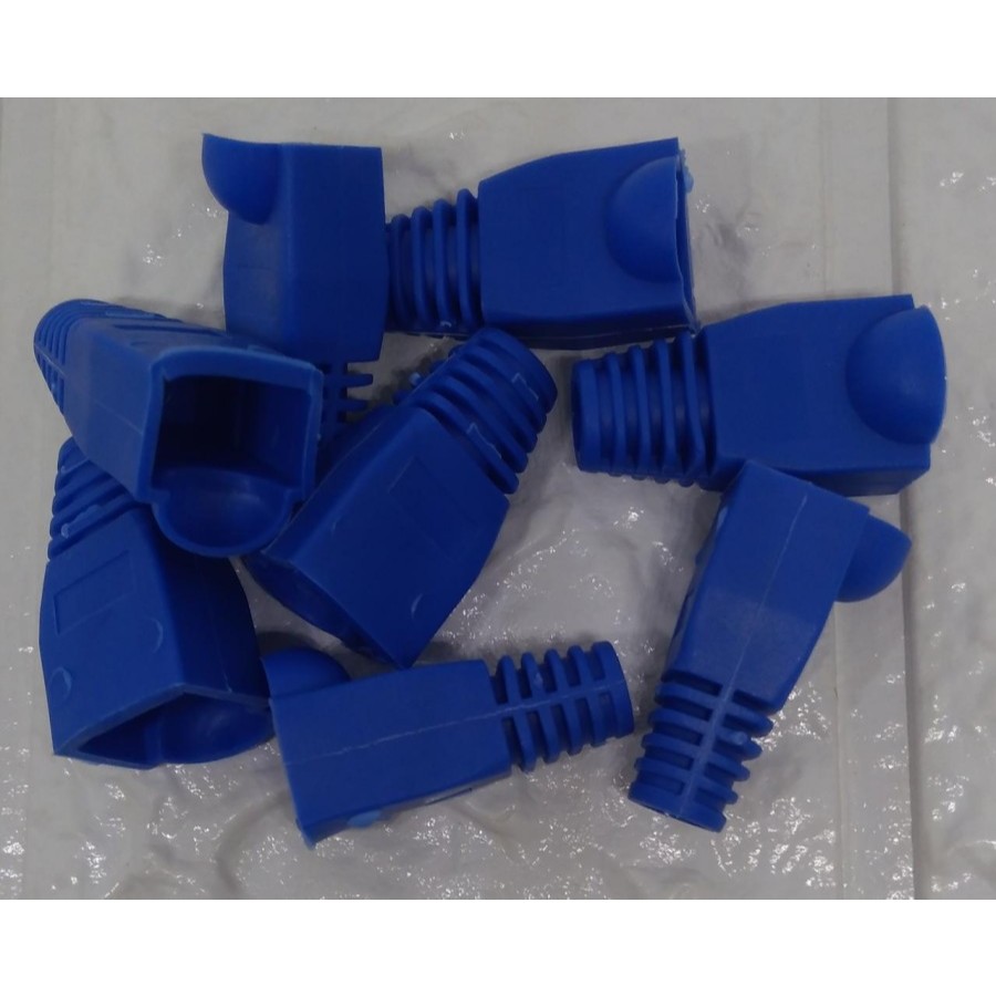 Boot plug rj45 rj45 Connector - Blue Selling per PACK Of 50pcs | Shopee ...