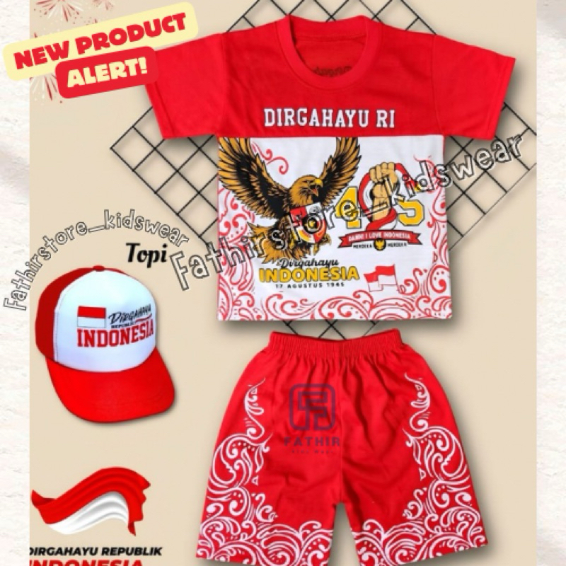 MERAH PUTIH Garuda Children's T-Shirt With Indonesian Red And White ...