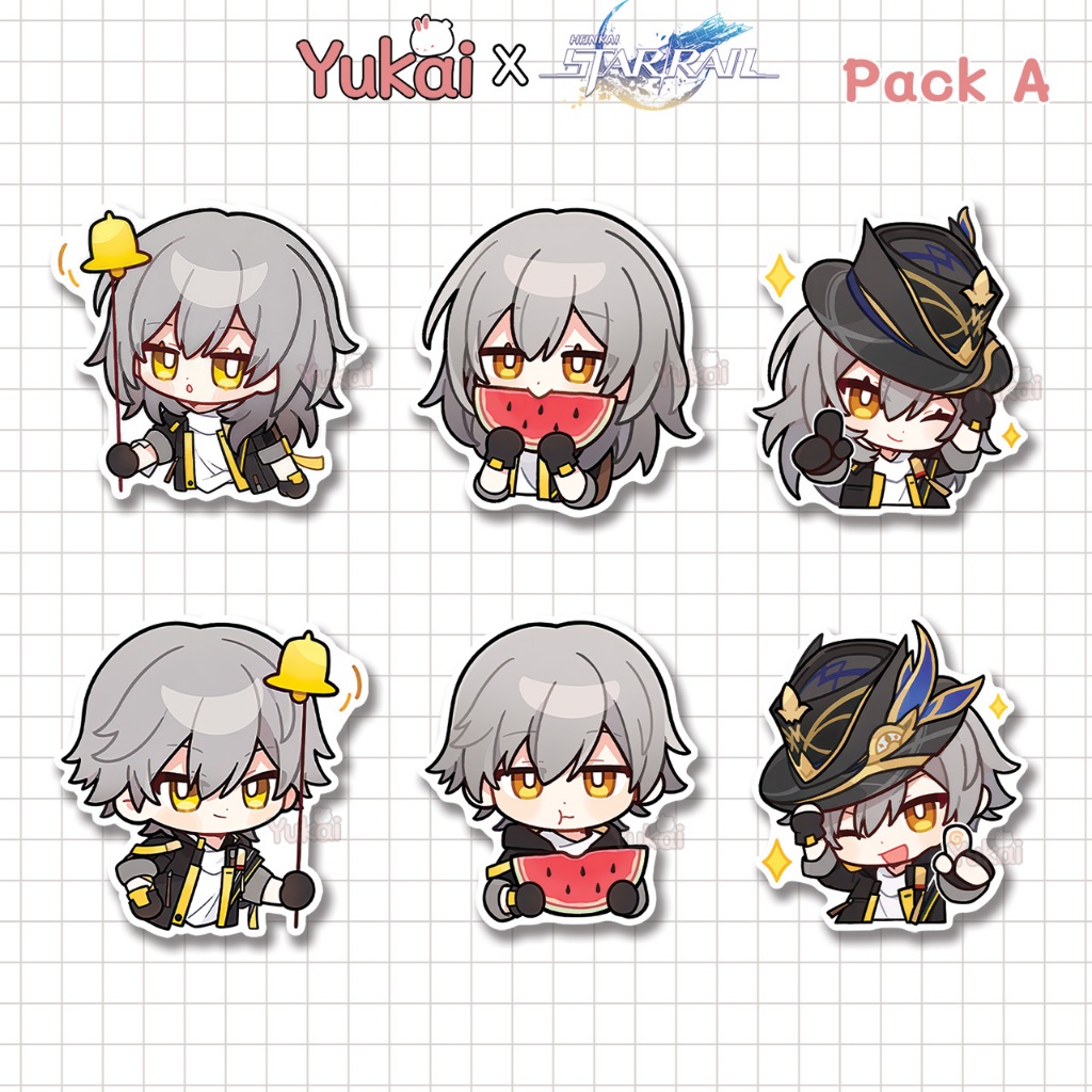 Mc Honkai Star Rail (HSR) Premium Female & Male Pack Stickers ...