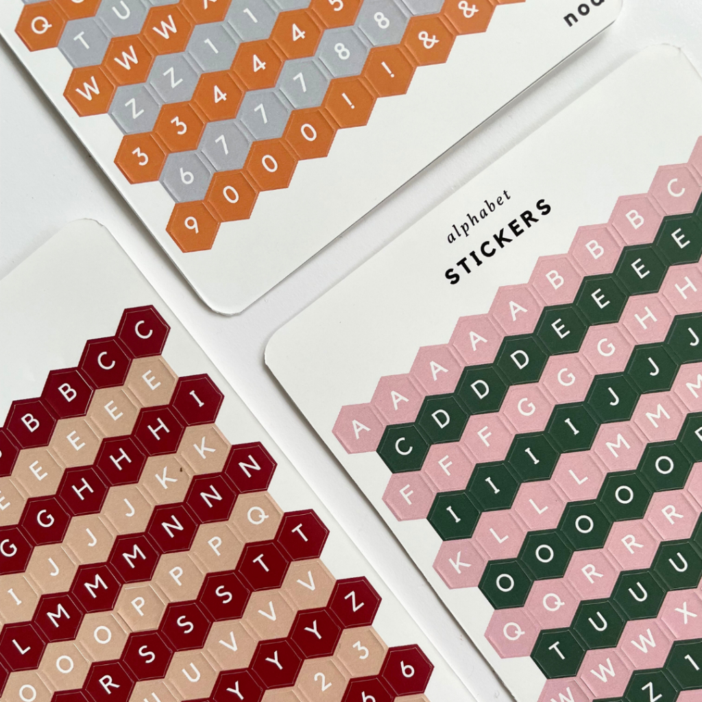 MINIMAL The Nod Stickers - Alphabet | Planner Stickers Letters Numbers ...