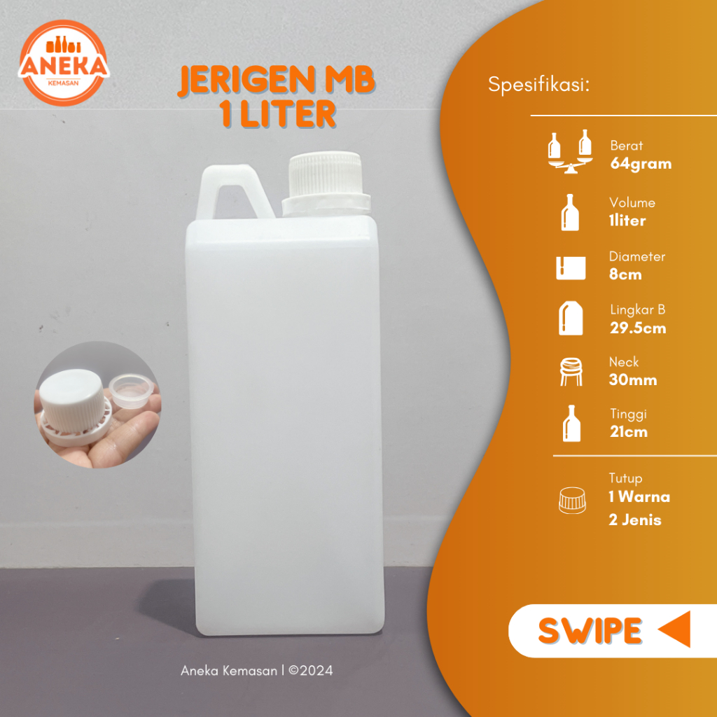 (Package Contains 30pcs) 1 Liter Jerry Can [NEW] 1 Liter Jerry Can HDPE ...