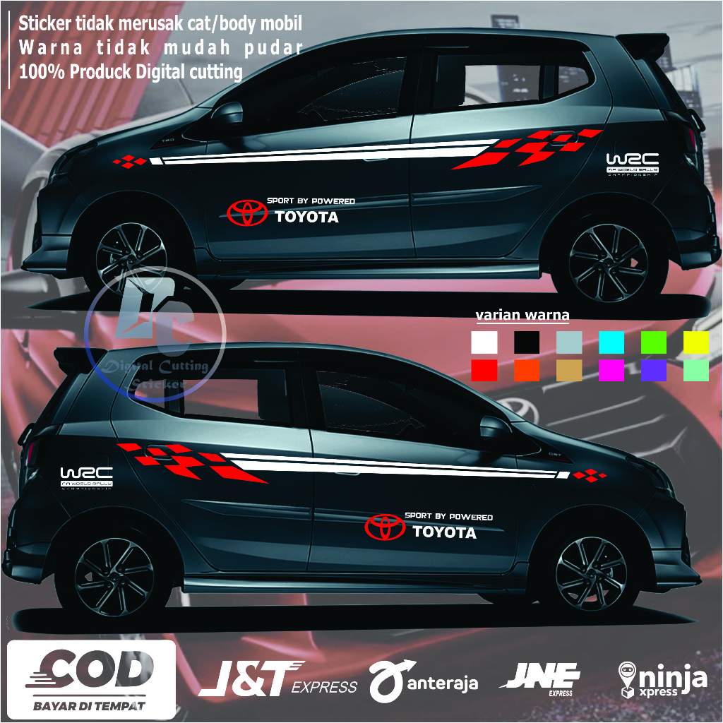Toyota AGYA Car Side BODY LIST Sticker | Shopee Malaysia