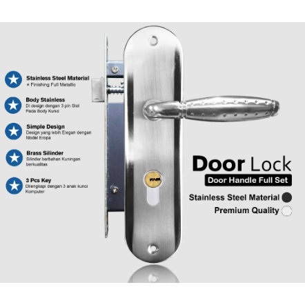 Classic S Door Lock/Complete Door Handle Small Size Round Spot Model ...