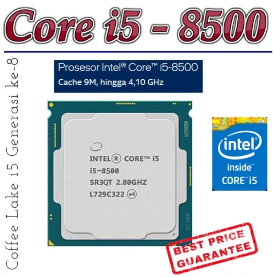 Intel Core i5-8500 3.0Ghz Up To 4.1Ghz - 9MB Cache [Tray] LGA 1151V2 ...