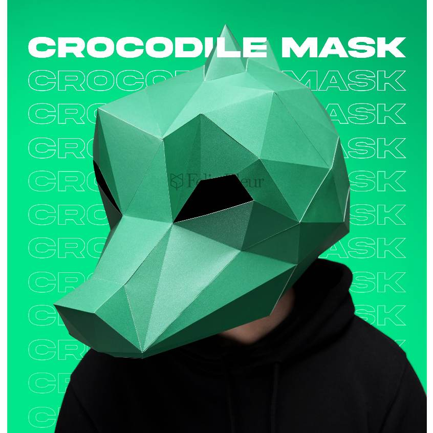 Papercraft Crocodile Crocodile Mask Crocodile Crocs Cute Mask Premium ...
