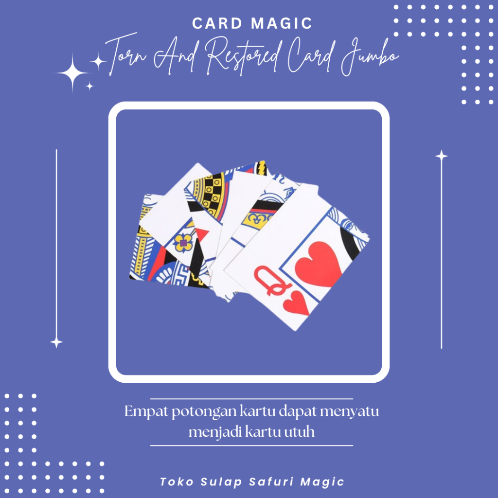 Torn And Restored Card Jumbo Magic Tool - Torn Card Magic - Magic Card ...