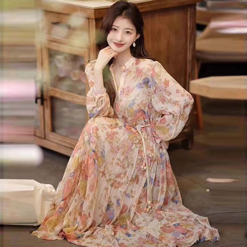 2845-ssfw Original Batik Dress Muslim Korean Floral Print Princess ...