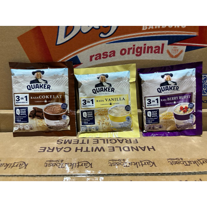 Quaker 3in1 Oat Sachet Cereal Drink 28gram | Shopee Malaysia
