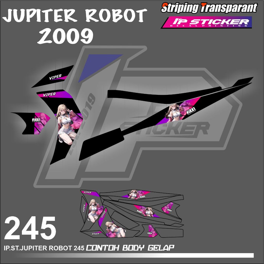 Jupiter ROBOT 2009 YAMAHA JUPITER ROBOT Motorcycle STRIPING Sticker ...